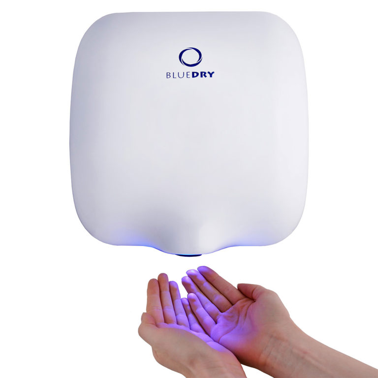 Blue Dry Eco Dry Hand Dryer - White - HD-BD1000W